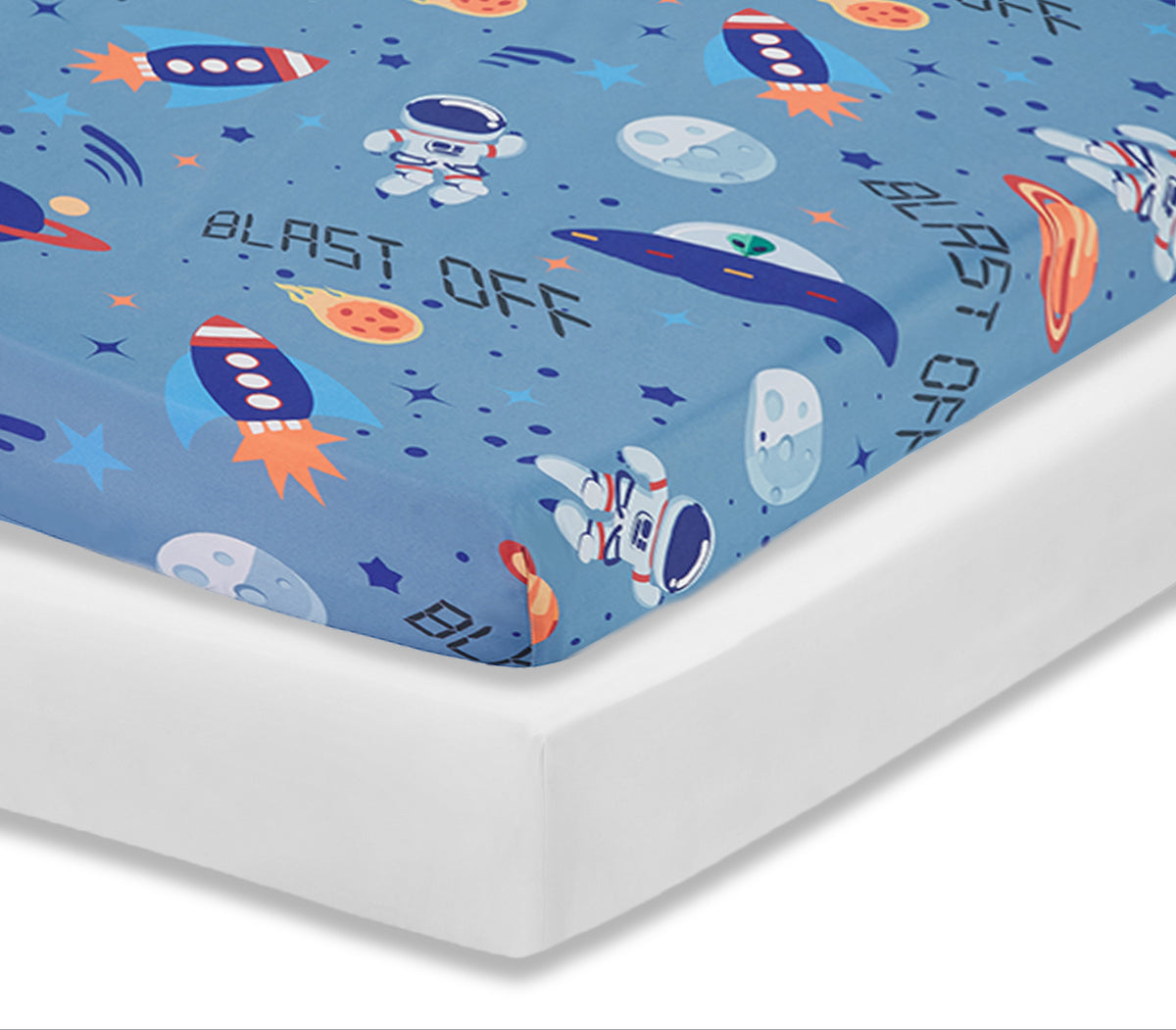 Outer Space Adventures 2-Pack Fitted Crib Sheet – Everyday Kids