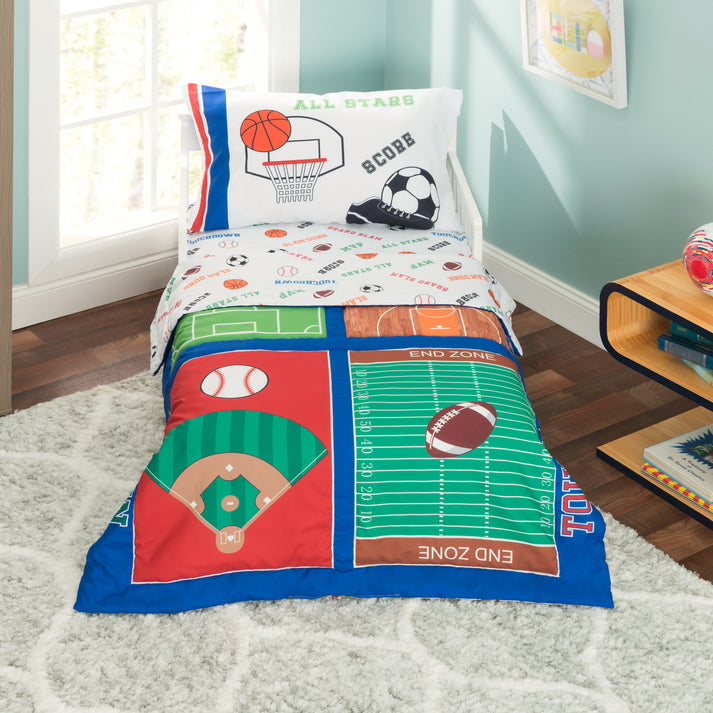 Varsity Sports 4-Piece Toddler Bedding Set – Everyday Kids